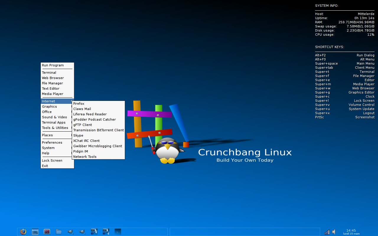 Installation de Crunchbang Linux | Trucs et logiciels